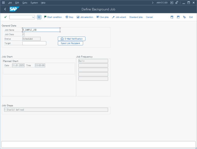 SM36：バックグラウンドジョブのスケジュール 基礎編 | SAP Basis マニア